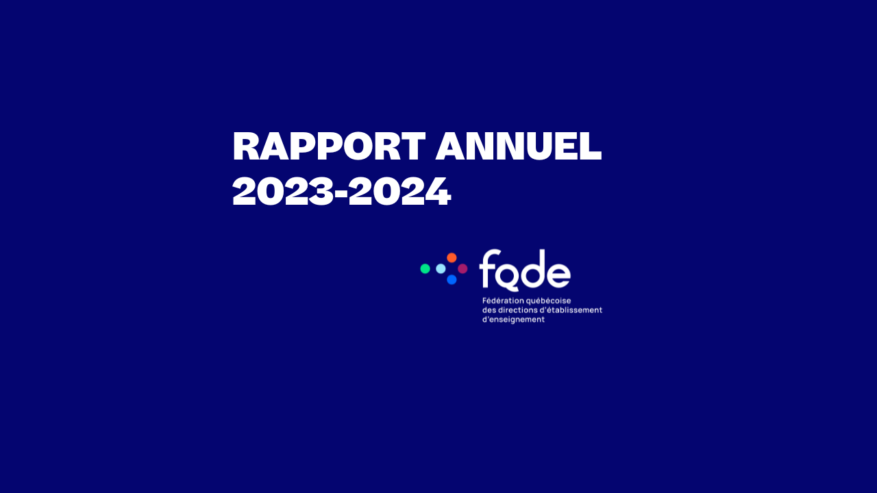Rapport annuel 2023-2024 - fqde