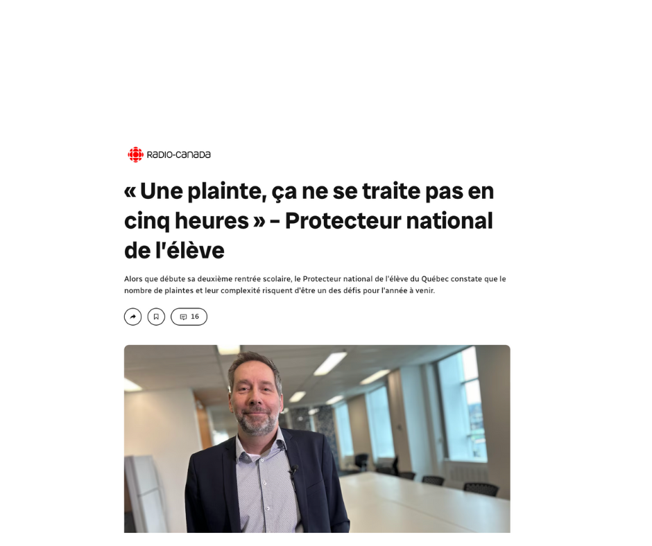 Entrevue de Nicolas Prévost avec Camille Gaior pour Radio Canada - fqde