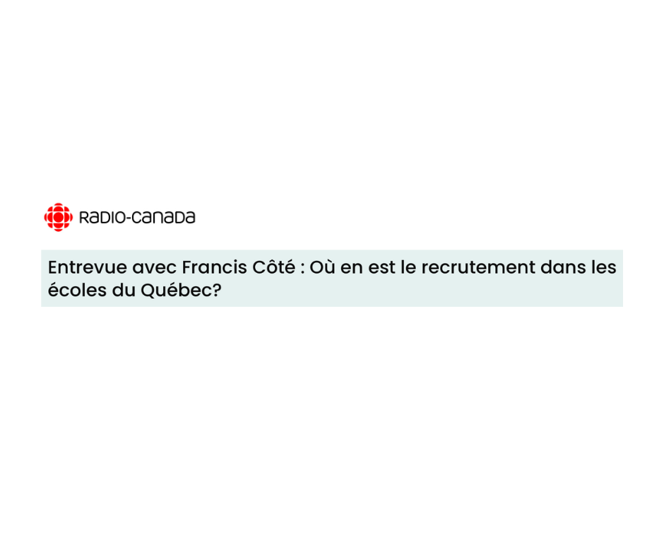 Entrevue de Francis Côté avec Maxime Cloutier pour Radio Canada - fqde