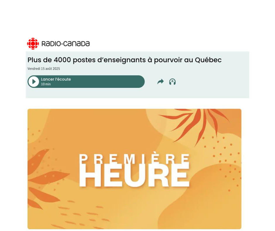 Entrevue de Francis Côté avec Pierre-Alexandre Bolduc pour Radio Canada ...